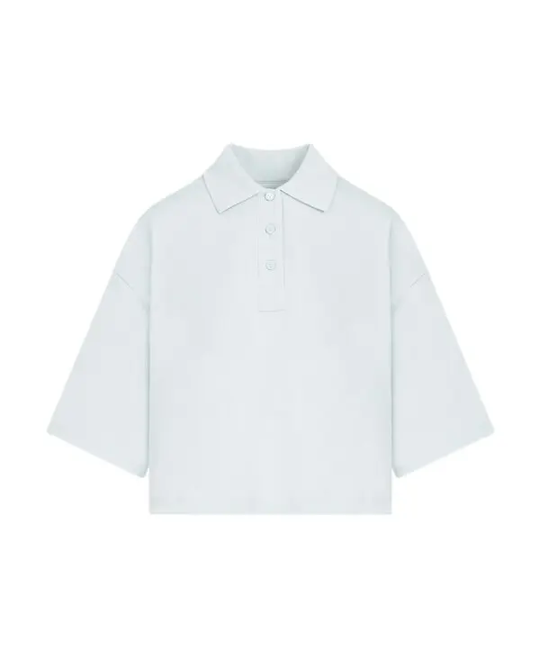 Bottega Veneta Cropped Polo Shirt With "bv" Embroidery