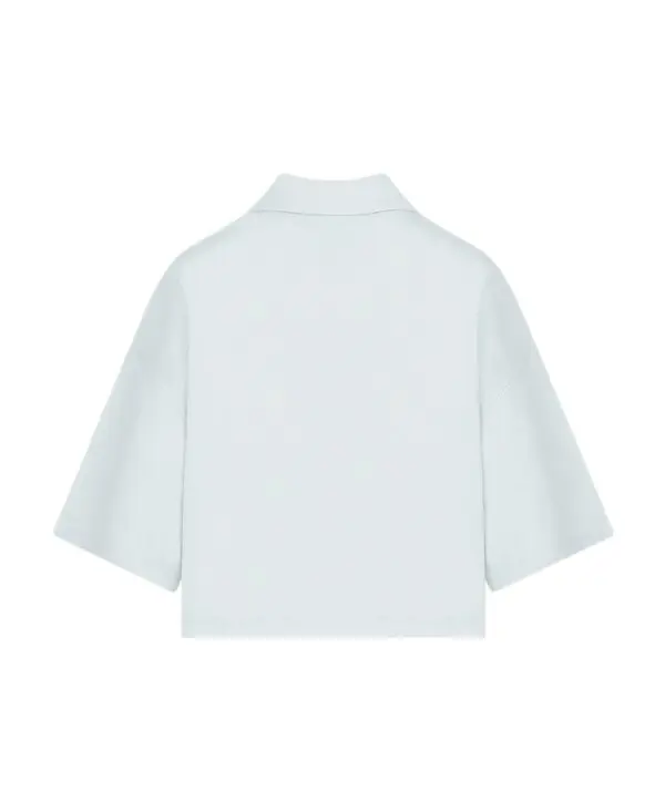 Bottega Veneta Cropped Polo Shirt With "bv" Embroidery