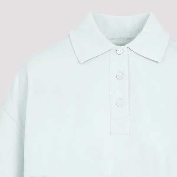 Bottega Veneta Cropped Polo Shirt With "bv" Embroidery