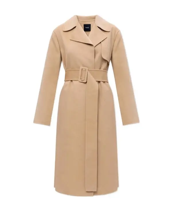 Theory Long-sleeved Belted Coat - No
