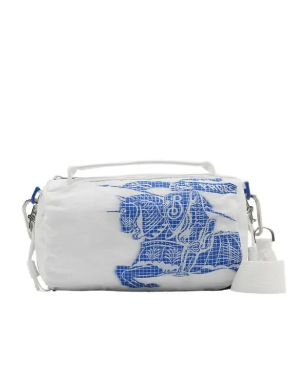 Burberry Small Edk-print Duffle Bag - White