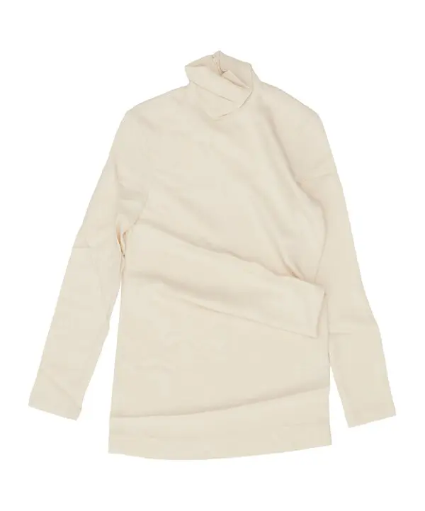 TOTEME High-neck Twist Blouse - Cream
