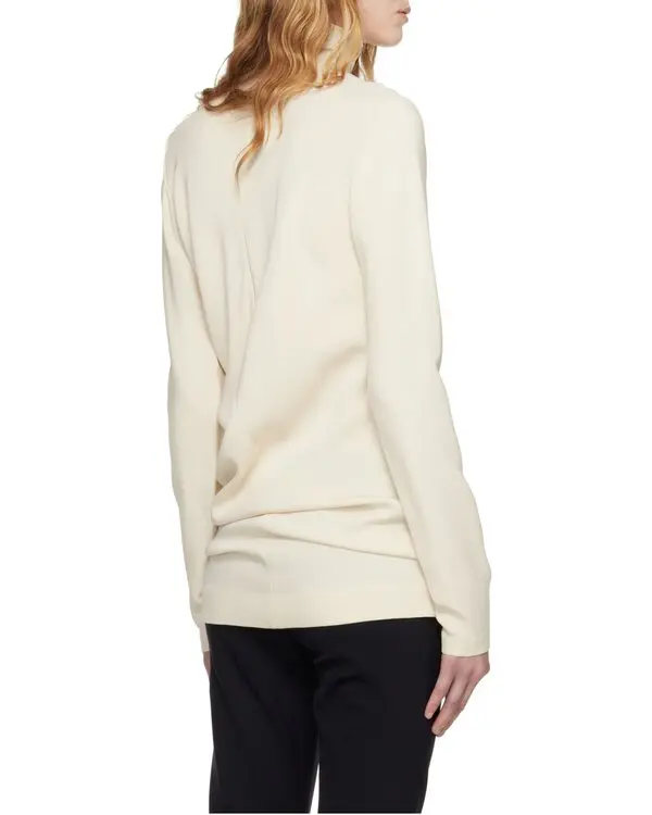 TOTEME High-neck Twist Blouse - Cream