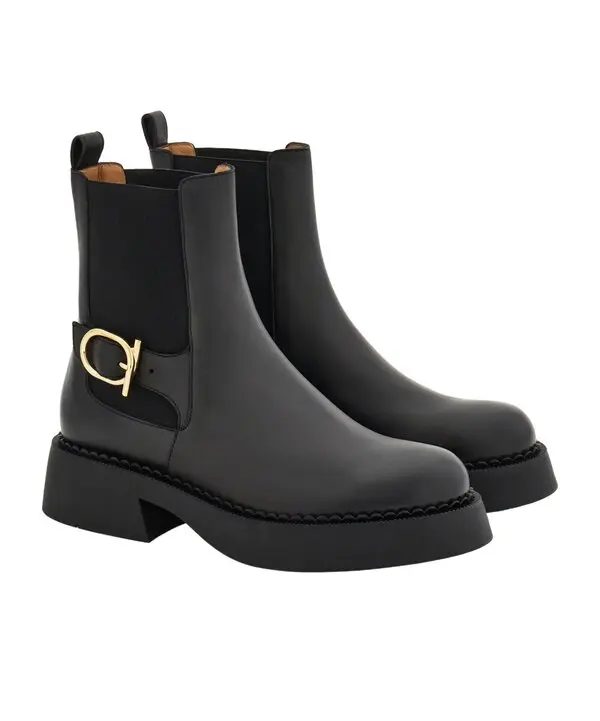 FERRAGAMO Gancini Buckle Chelsea Boot