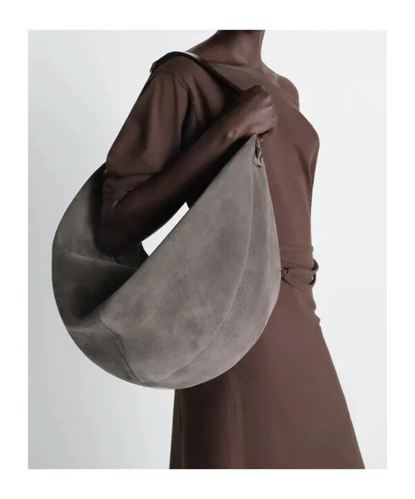 LEMAIRE Croissant Zipped Shoulder Bag - Gray