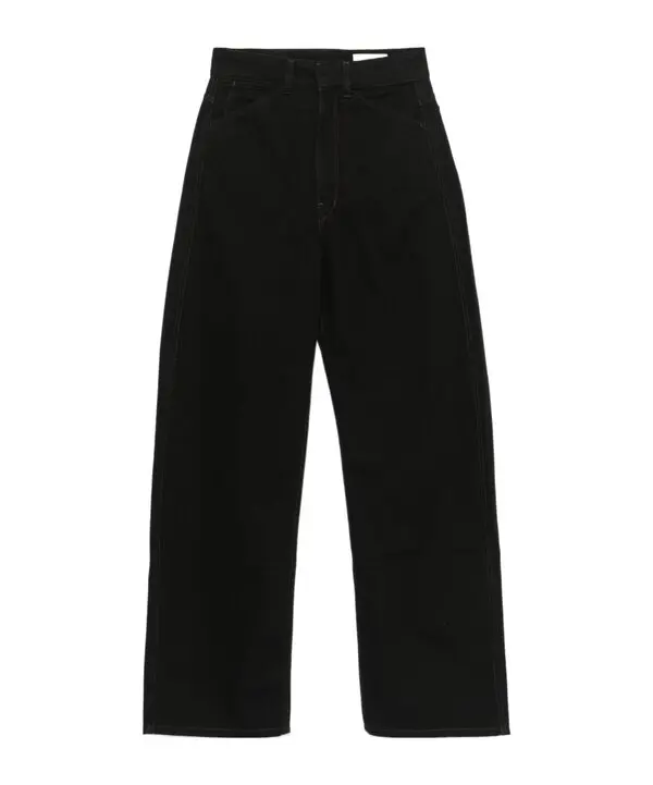 LEMAIRE High-waisted Wide-leg Jeans - Black