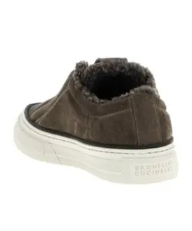 Brunello Cucinelli Precious Toe Slip-on Sneakers