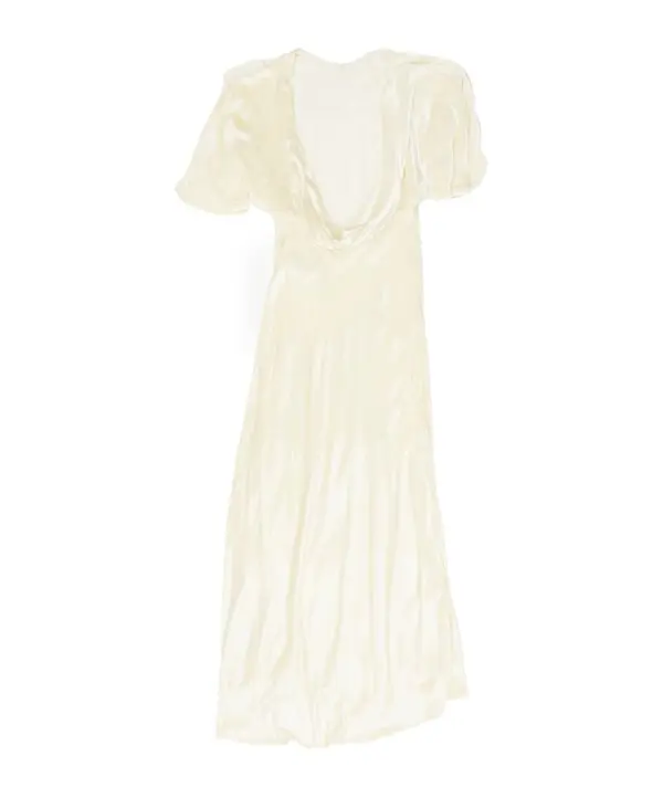 Dior Fluid Silk Velvet Maxi Dress With Cape Effect