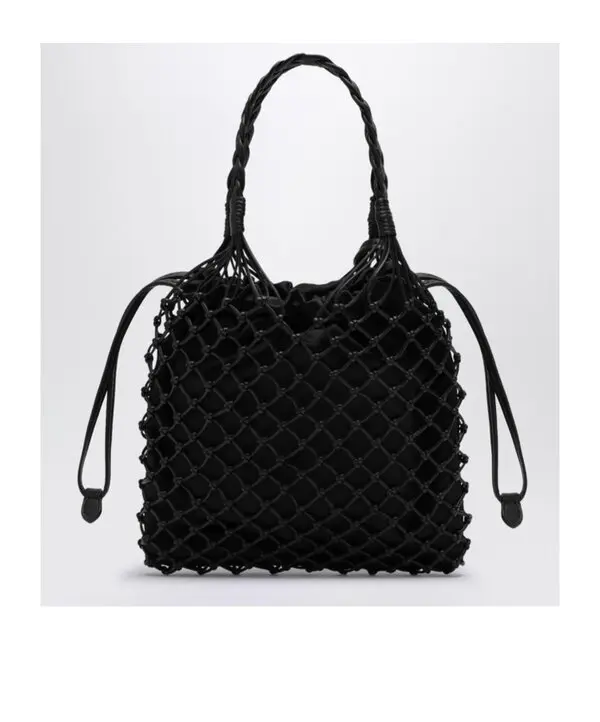 Moschino Woven Handle Drawstring Bag