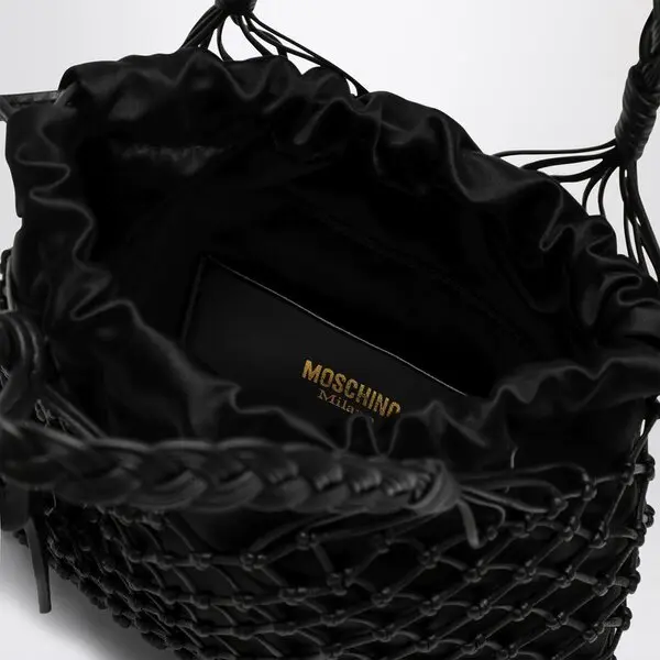 Moschino Woven Handle Drawstring Bag