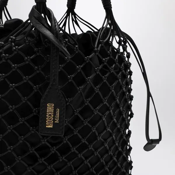 Moschino Woven Handle Drawstring Bag