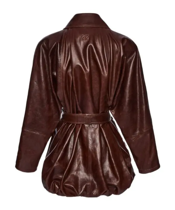 Magda Butrym Bubble Hemline Leather Jacket