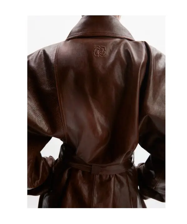 Magda Butrym Bubble Hemline Leather Jacket