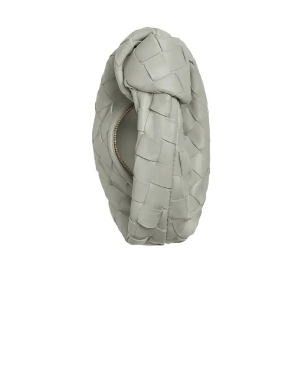 Bottega Veneta Intrecciato Zipper Handbag - Gray
