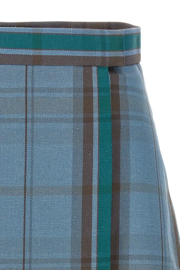 VIVIENNE WESTWOOD Checked Pleated Mini Skirt