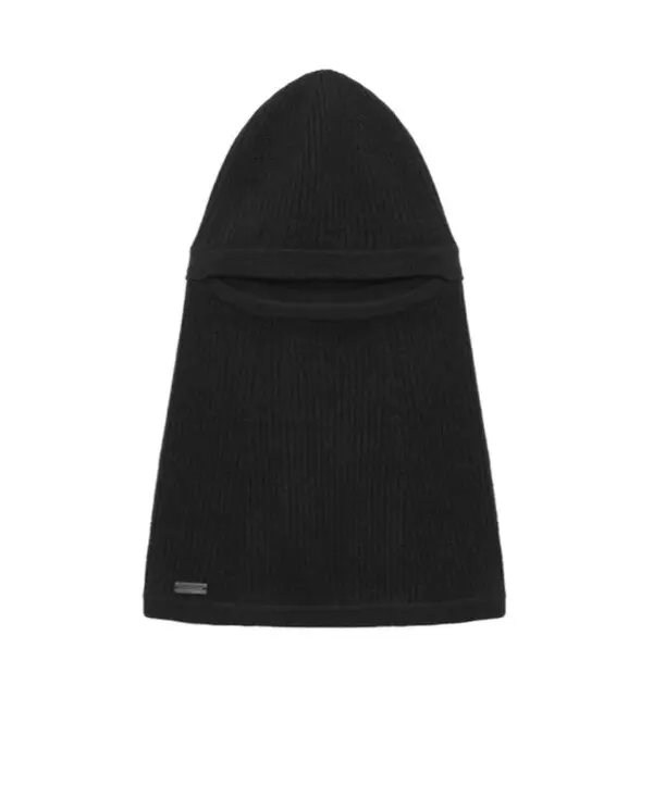 Saint Laurent Ribbed Cashmere Balaclava - Black