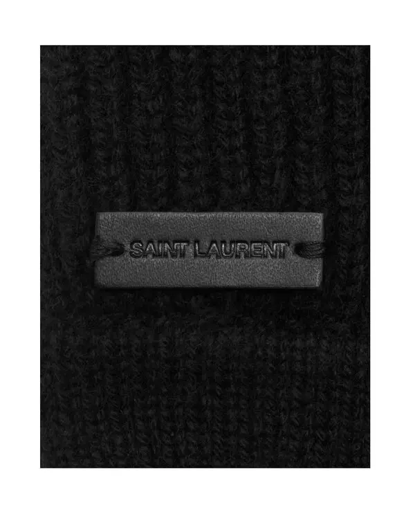 Saint Laurent Ribbed Cashmere Balaclava