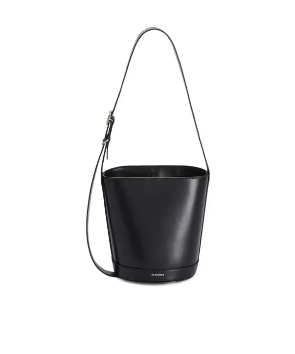 JIL SANDER Cannolo Bucket Bag - Black