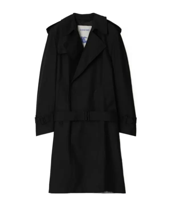 Burberry Double-breasted Belted Trench Coat - Black