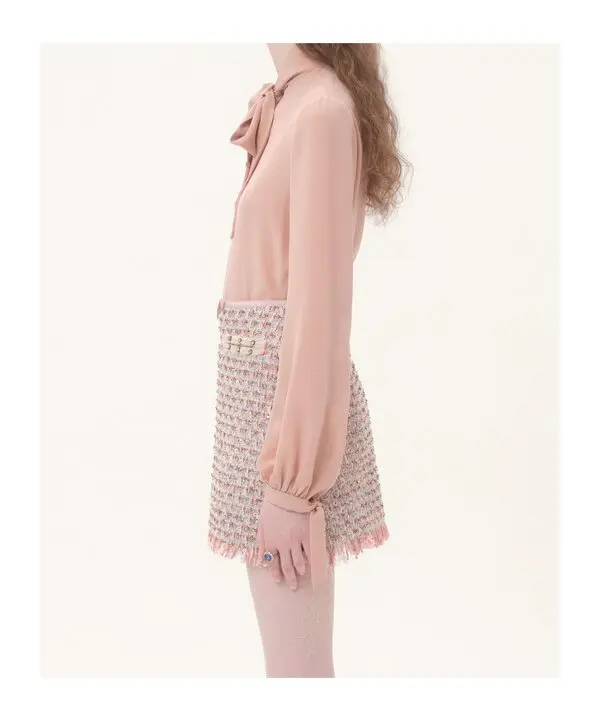 Valentino Garavani Long Sleeve Shirt With Fringe Detailing