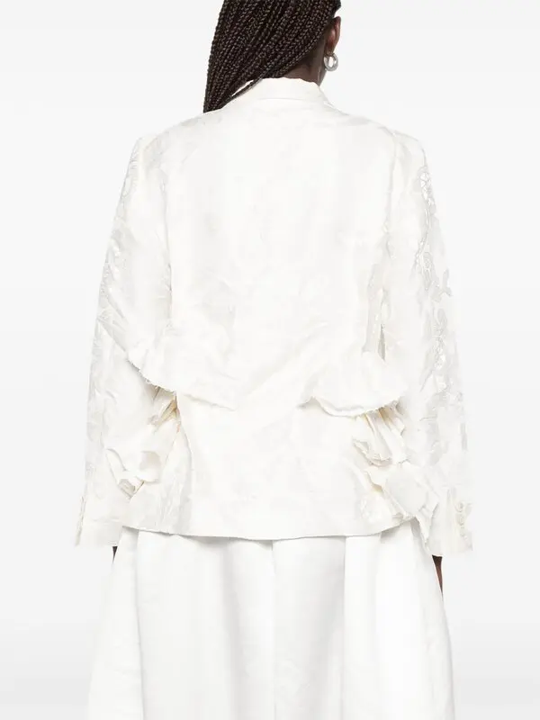 Comme Des Garçons Long-sleeved Suit Jacket With Bow Detail
