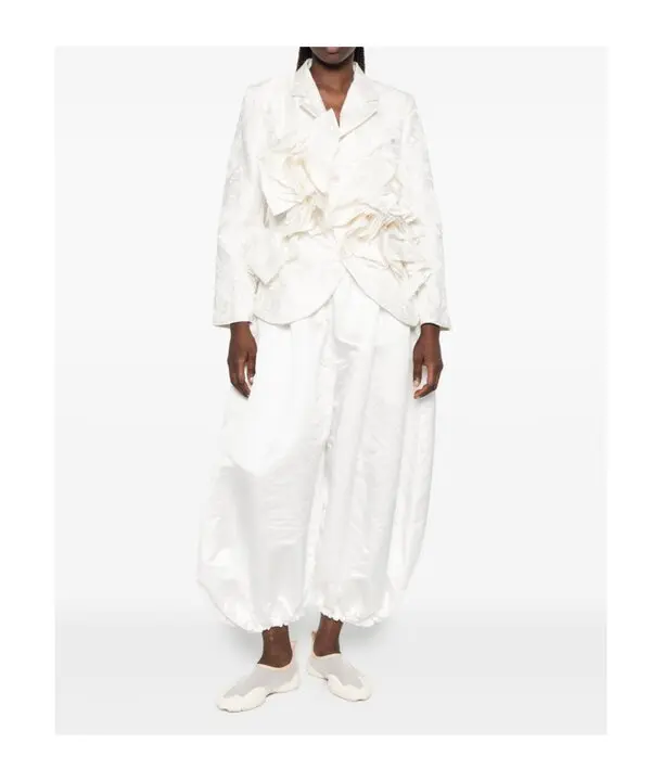 Comme Des Garçons Long-sleeved Suit Jacket With Bow Detail