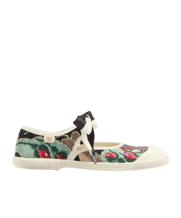 Valentino Garavani Round Toe Ballerina Sneakers - Multicolor
