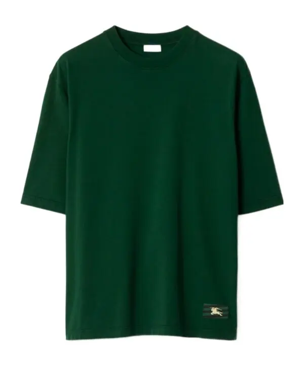 Burberry Ekd Logo-patch Crewneck T-shirt - Ivy