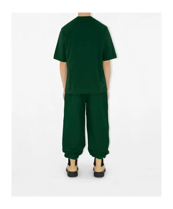 Burberry Ekd Logo-patch Crewneck T-shirt - Ivy