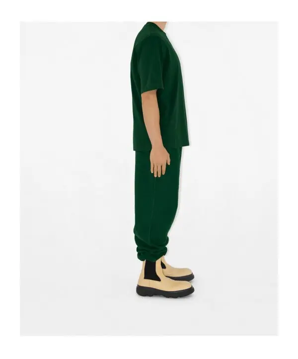 Burberry Ekd Logo-patch Crewneck T-shirt - Ivy