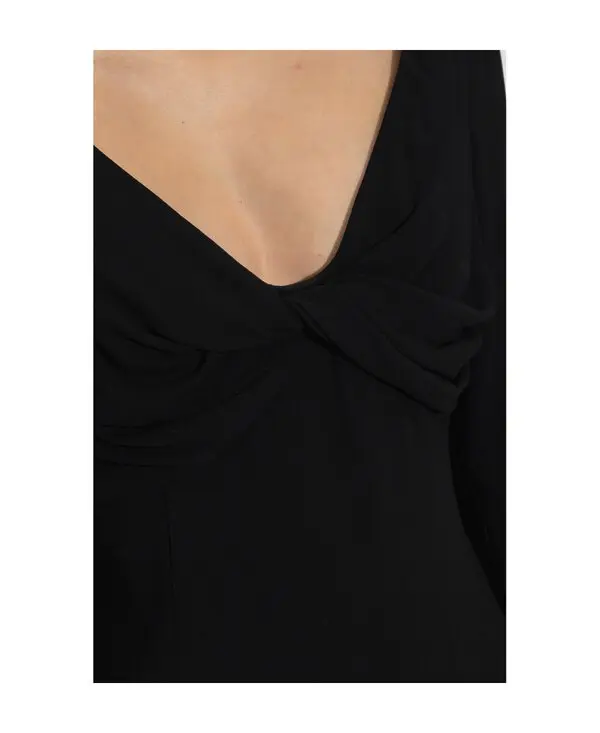 Blumarine Knotted Long Sleeve Mini Dress