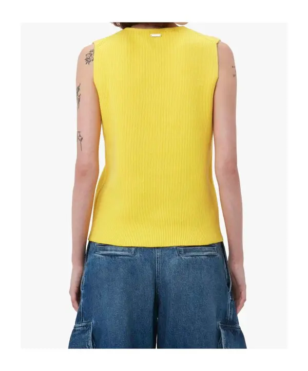 J.W.ANDERSON Bow Detail Ribbed Tank Top - Yellow