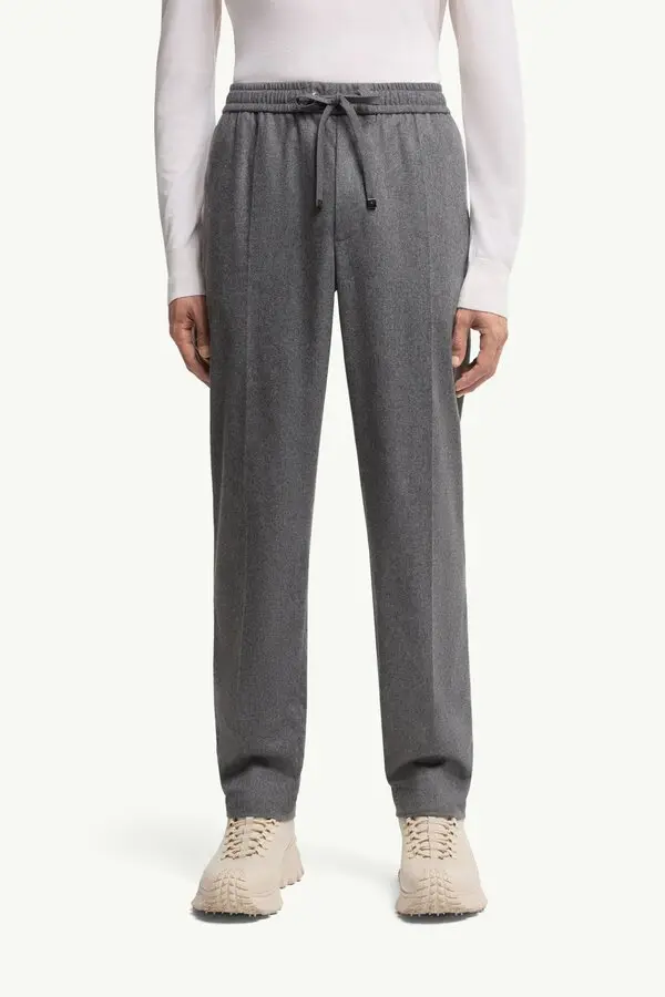 Moncler Logo Patch Jogging Pants - Dark Grey
