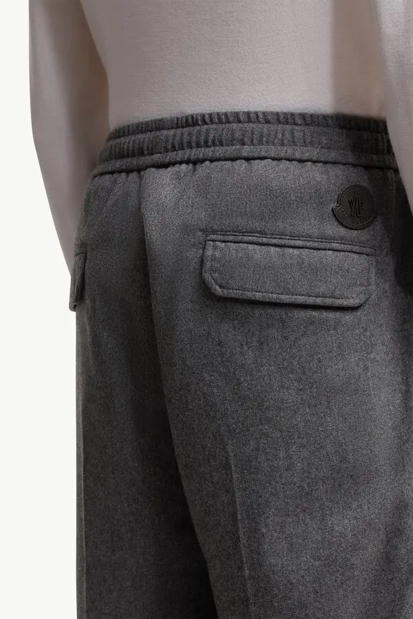 Moncler Logo Patch Jogging Pants - Dark Grey