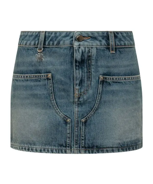 Amiri Denim Mini Skirt - Blue