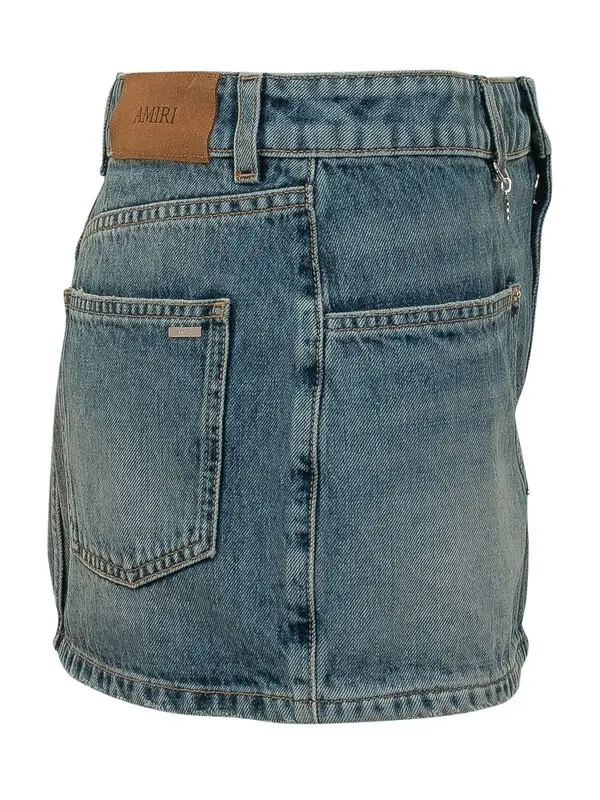 Amiri Denim Mini Skirt