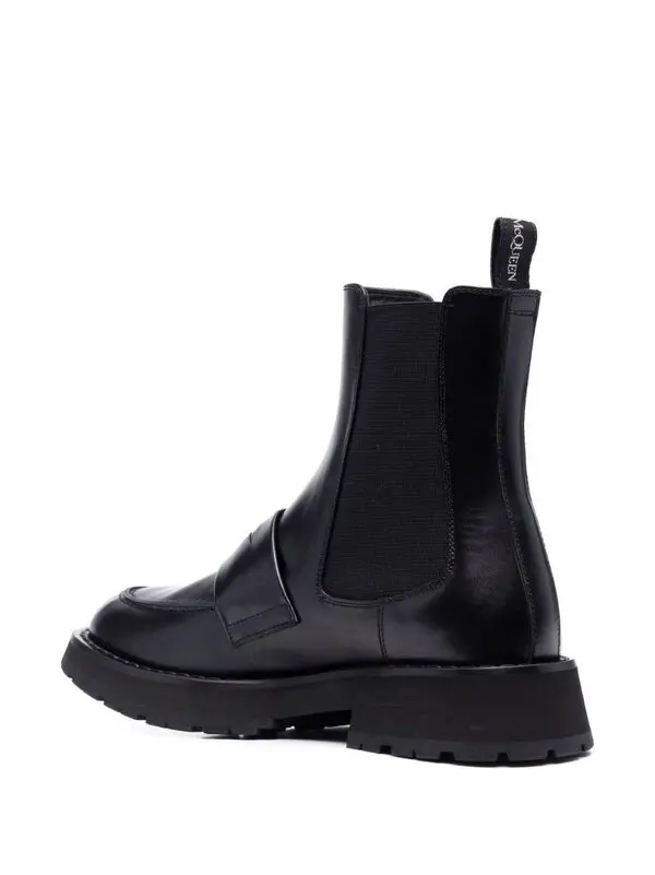Alexander McQueen Chelsea Boots With Silver Rivet Detail