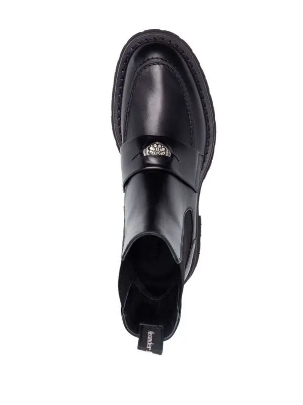 Alexander McQueen Chelsea Boots With Silver Rivet Detail