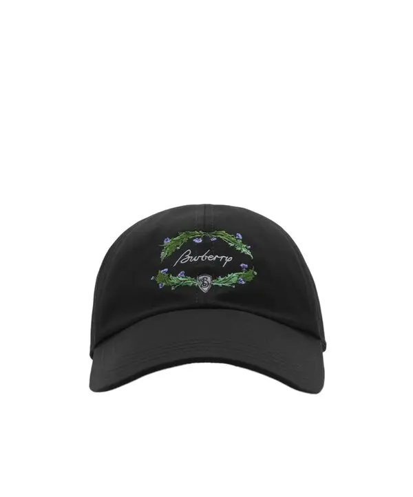 Burberry Thistle-logo Baseball Cap - Coal Color