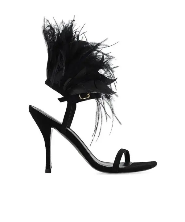 STUART WEITZMAN Feather High-heeled Sandals - Black