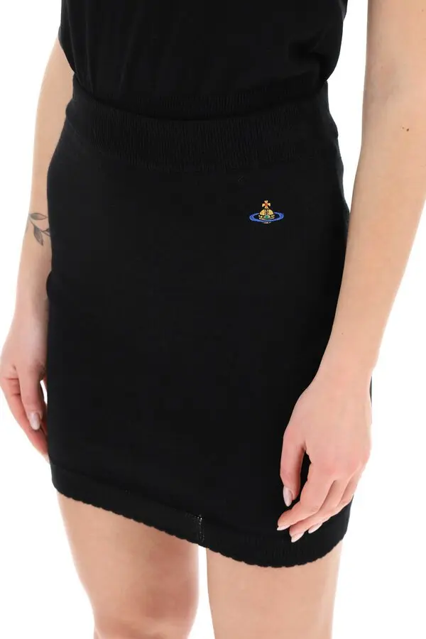 VIVIENNE WESTWOOD Orb Knitted Mini Skirt - Black