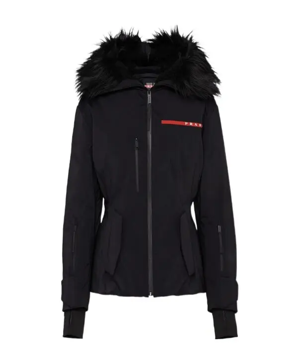 Prada Logo-patch Zipped Hooded Jacket