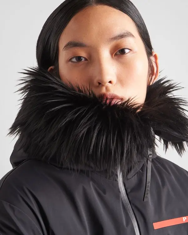 Prada Logo-patch Zipped Hooded Jacket