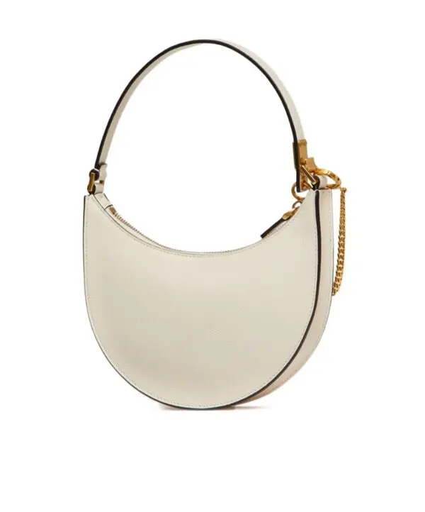 Valentino Garavani Vlogo Plaque Hobo Bag - Light Ivory