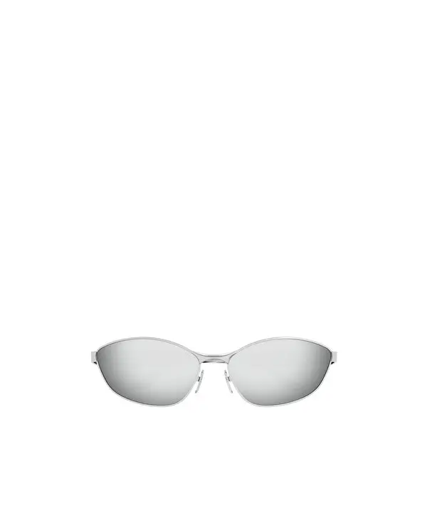Balenciaga Oval Frame Sunglasses - Silver