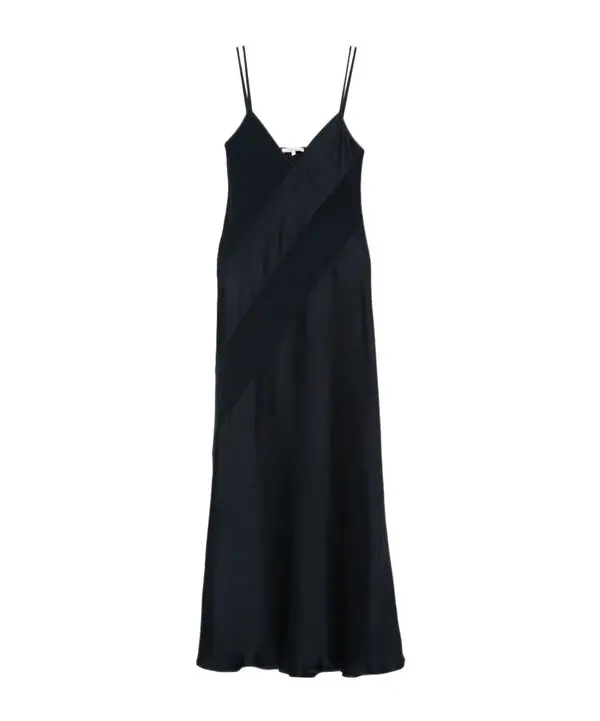 Antonelli Firenze Spaghetti Strap V-neck Dress - Black