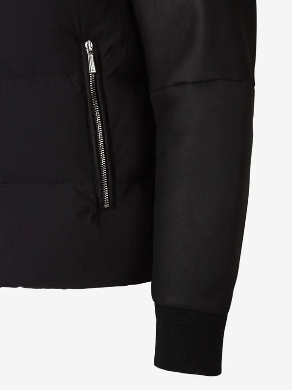 MOORER Down Jacket With Stand Collar And Zipper Closure