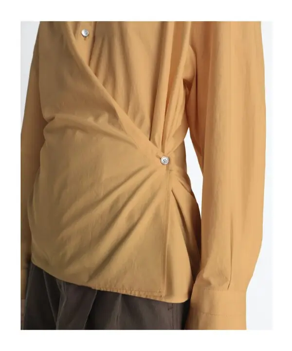 LEMAIRE Long Sleeve Twisted Shirt - Cumin