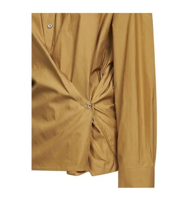 LEMAIRE Long Sleeve Twisted Shirt - Cumin