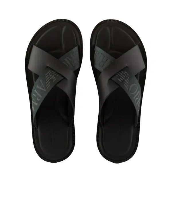 Emporio Armani Logo Strap Sandals